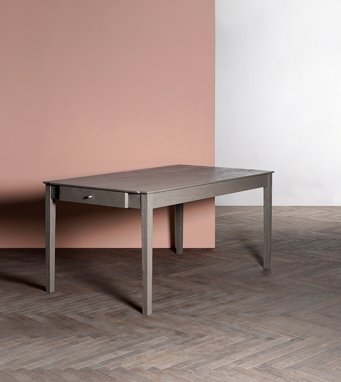 Duval Classic Six-seater Dining Table in Sandblasted Grey Mango Wood | Swoon