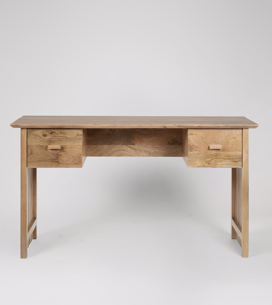 Emiko Scandi Desk in Natural Oak-Stained Mango Wood | Swoon