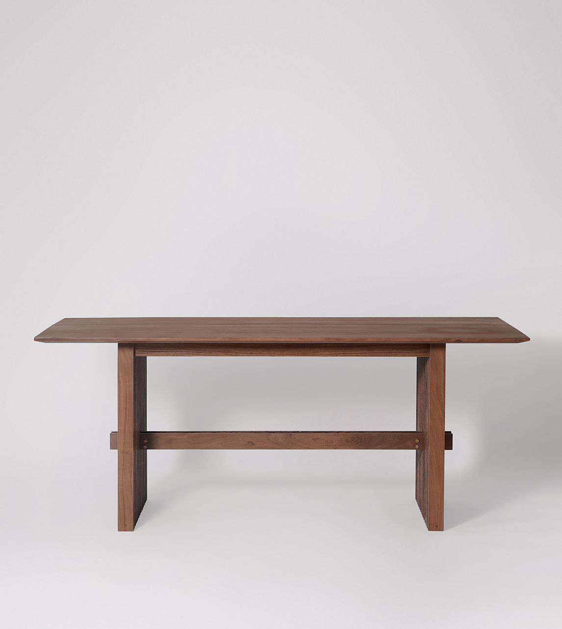 Emiko Scandi Six-seater Dining Table in Dark Brown Acacia | Swoon