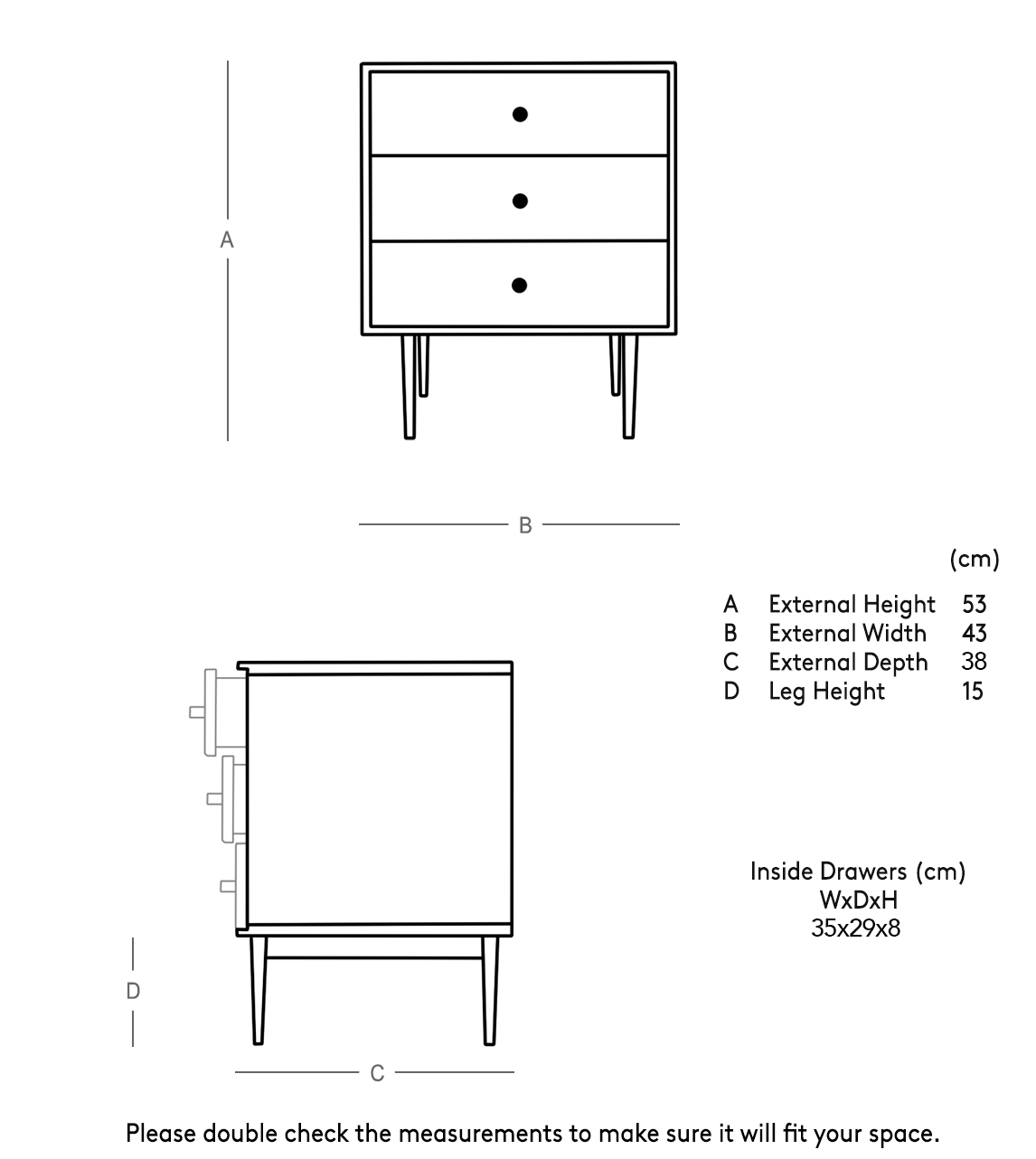 Faroe Art Deco Bedside Table in Whitewashed Mango Wood & Brass | Swoon