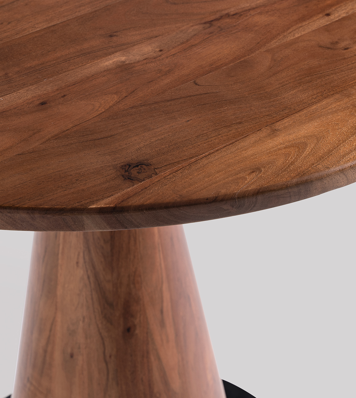 Figura Scandi Four-seater Dining Table in Dark Brown Acacia & Matt ...