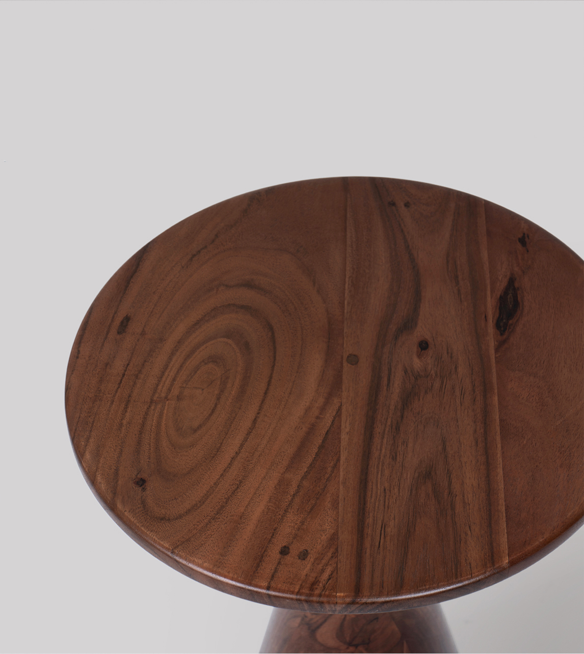 Figura Contemporary Side Table in Dark Brown Acacia | Swoon