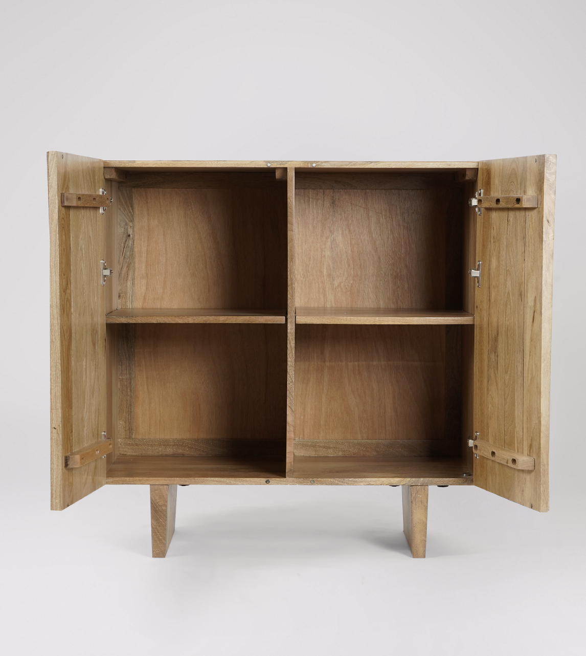 Finchley Scandi Cabinet in Natural Oak-Stained Mango Wood | Swoon