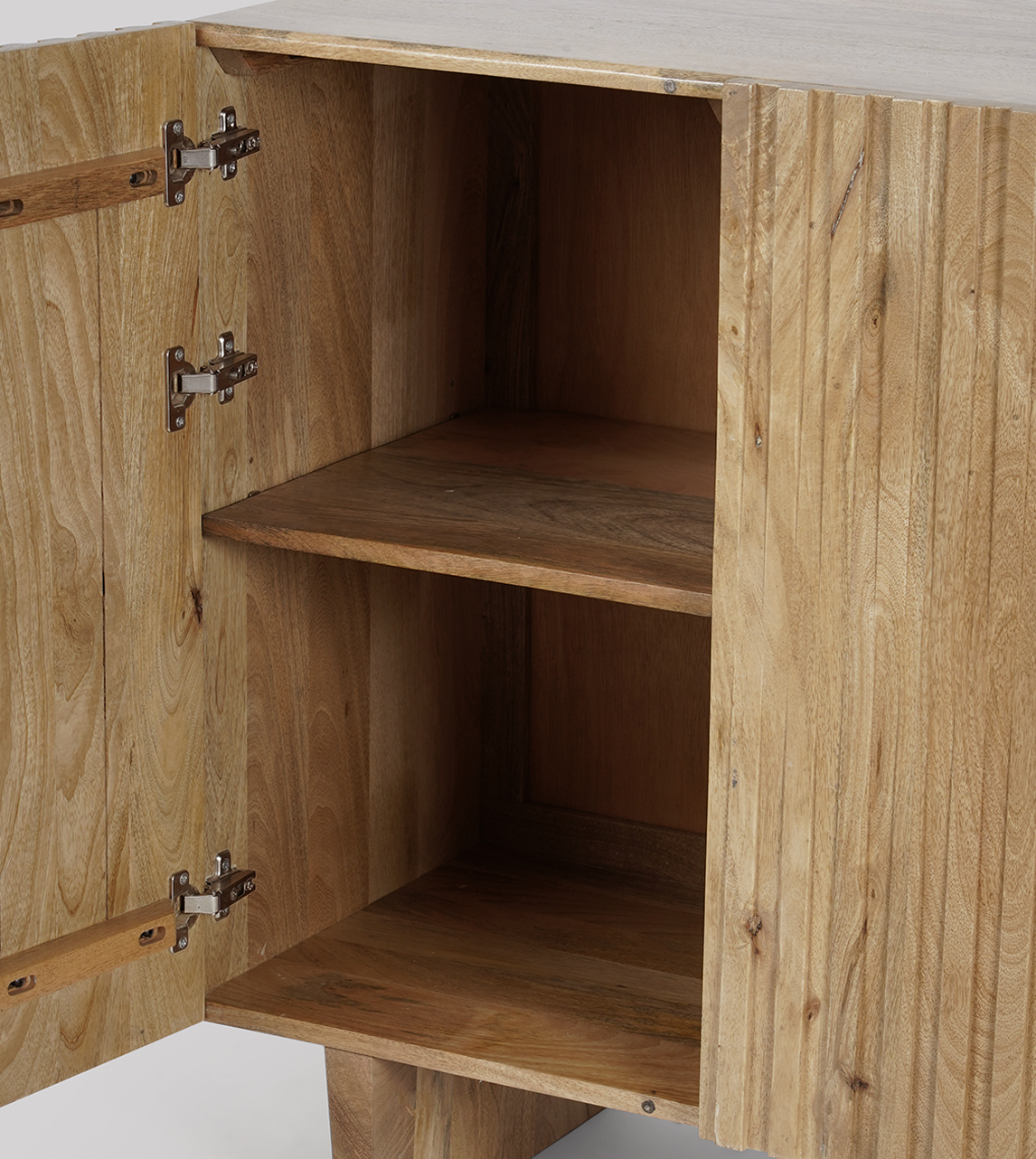 Finchley Scandi Cabinet in Natural Oak-Stained Mango Wood | Swoon