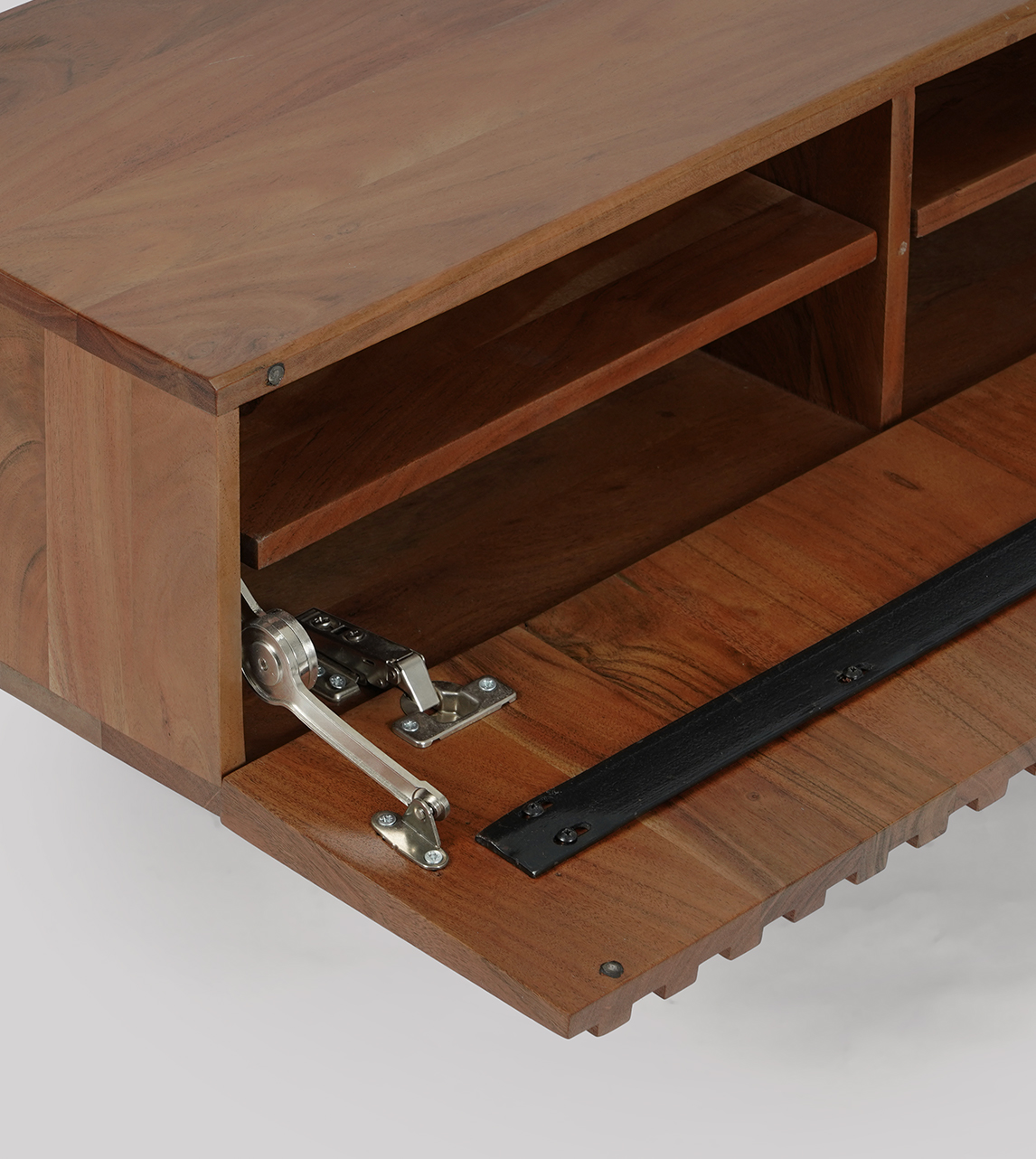 Finchley Scandi Media Unit in Stonewashed Acacia | Swoon