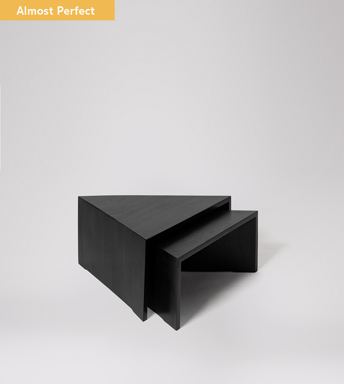 Foley Contemporary Nesting Coffee Tables in Black Mango Wood | Almost ...