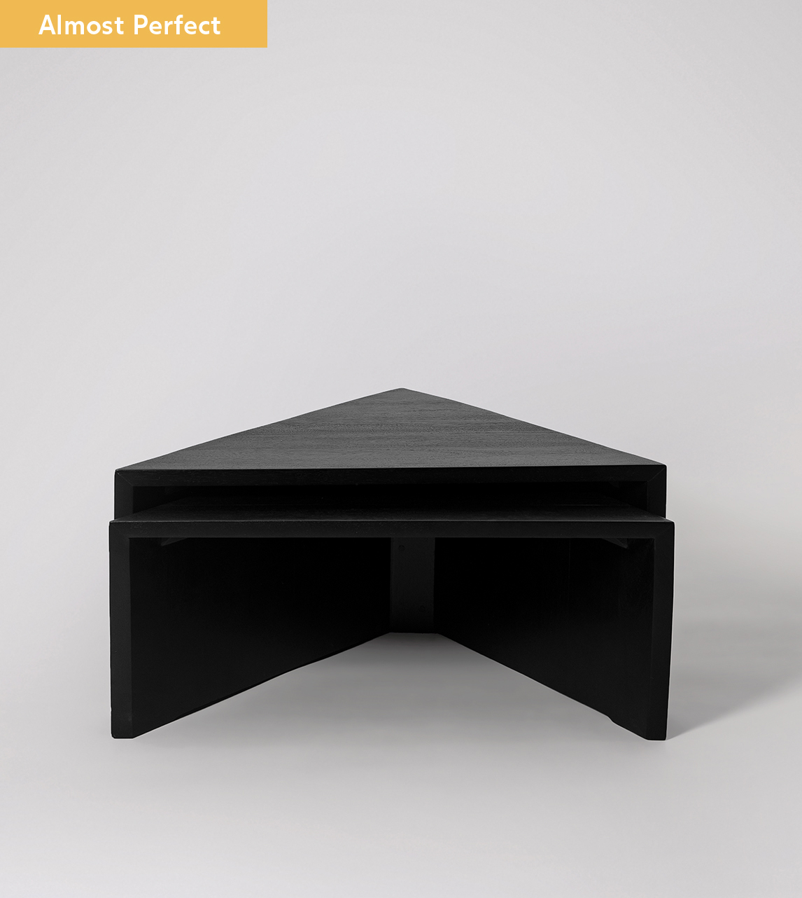 Foley Contemporary Nesting Coffee Tables in Black Mango Wood | Almost ...