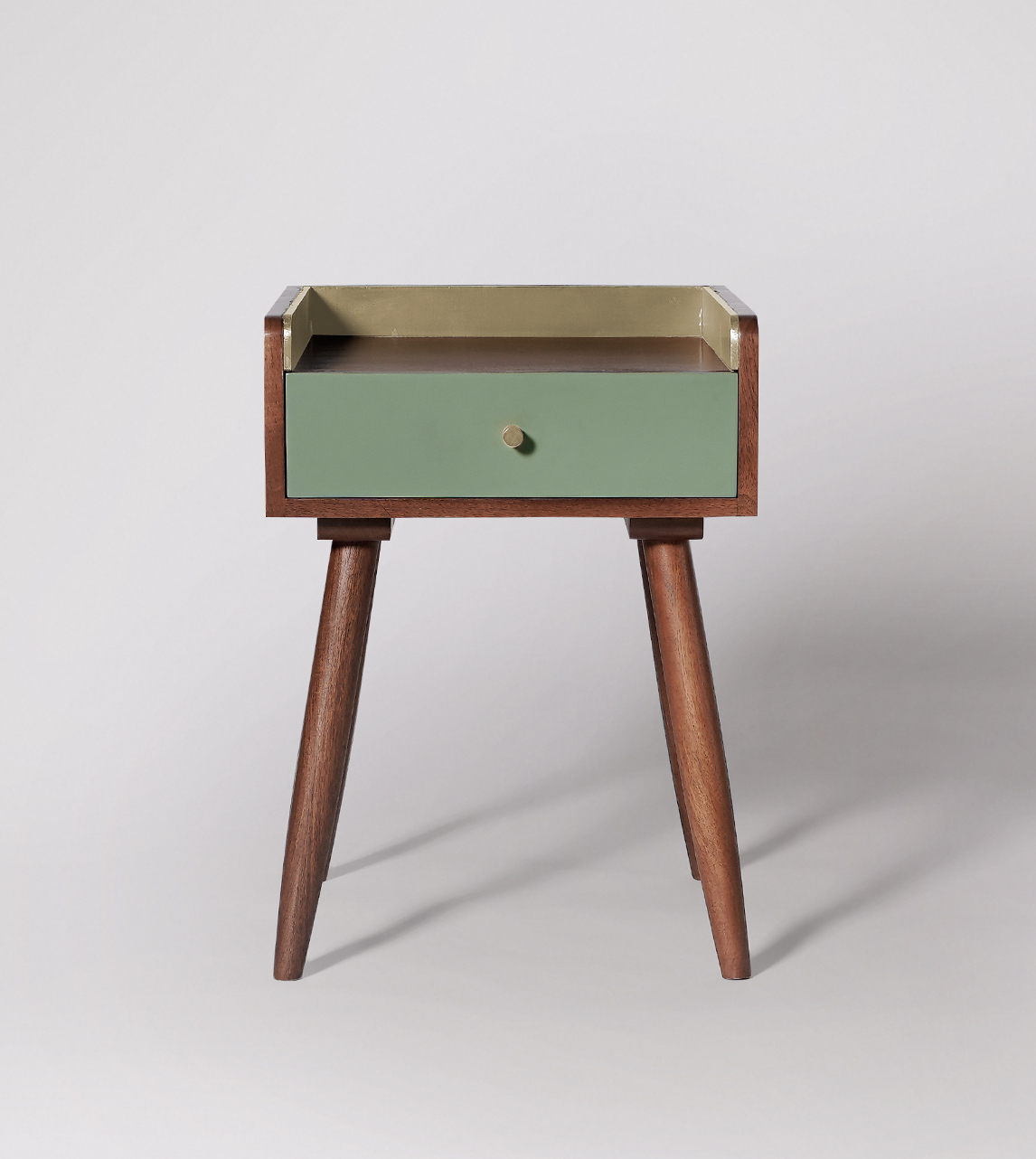 Fresco Mid-Century Scandi Bedside Table, Set of Two in Light Brown ...