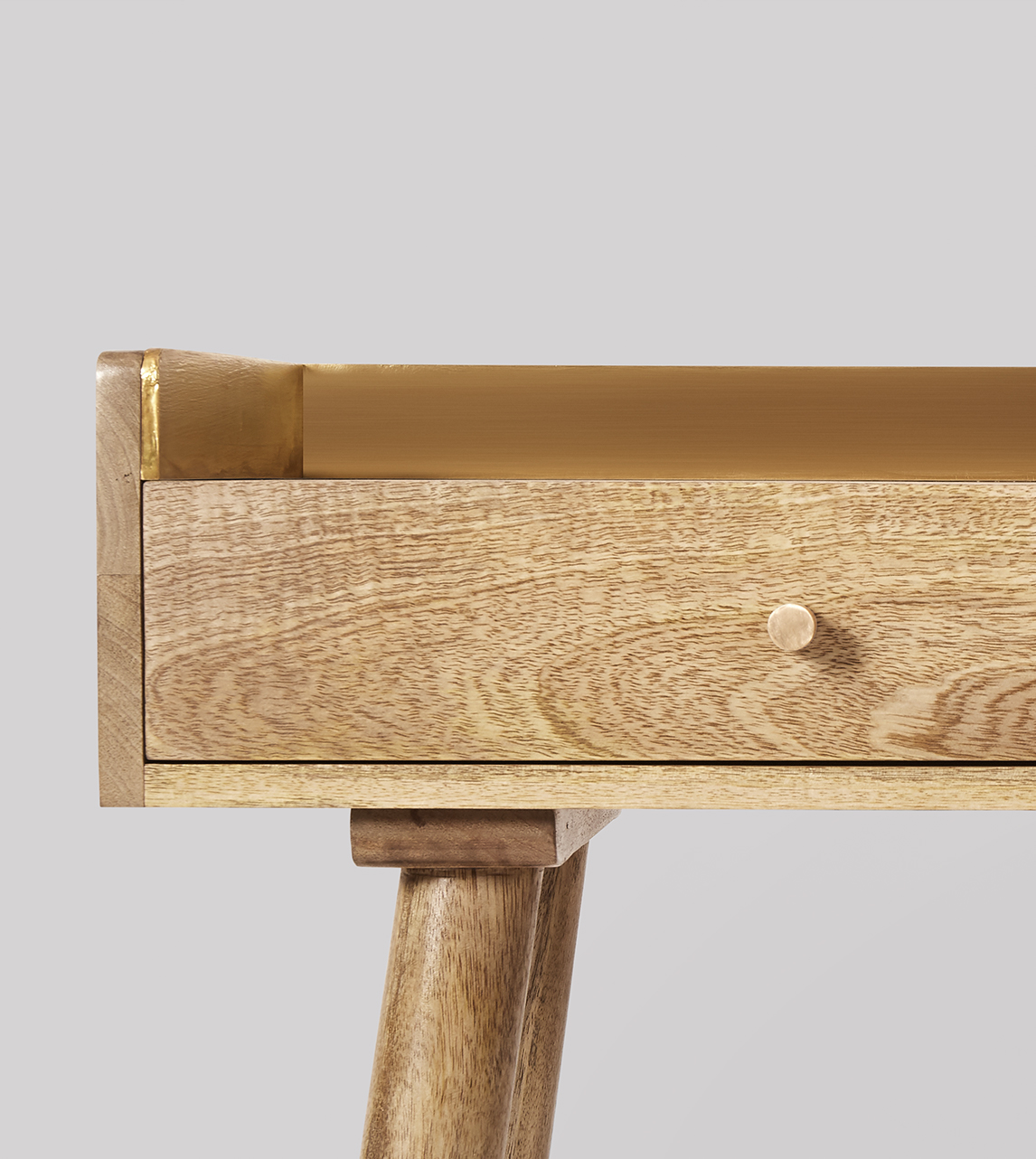 Fresco Console Table, Scandi Style in Natural Oak-stained Mango Wood ...