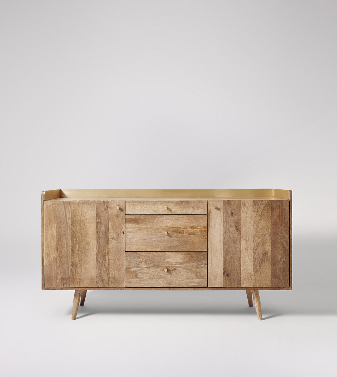 Fresco Sideboard in Brass & Mango Wood | Swoon