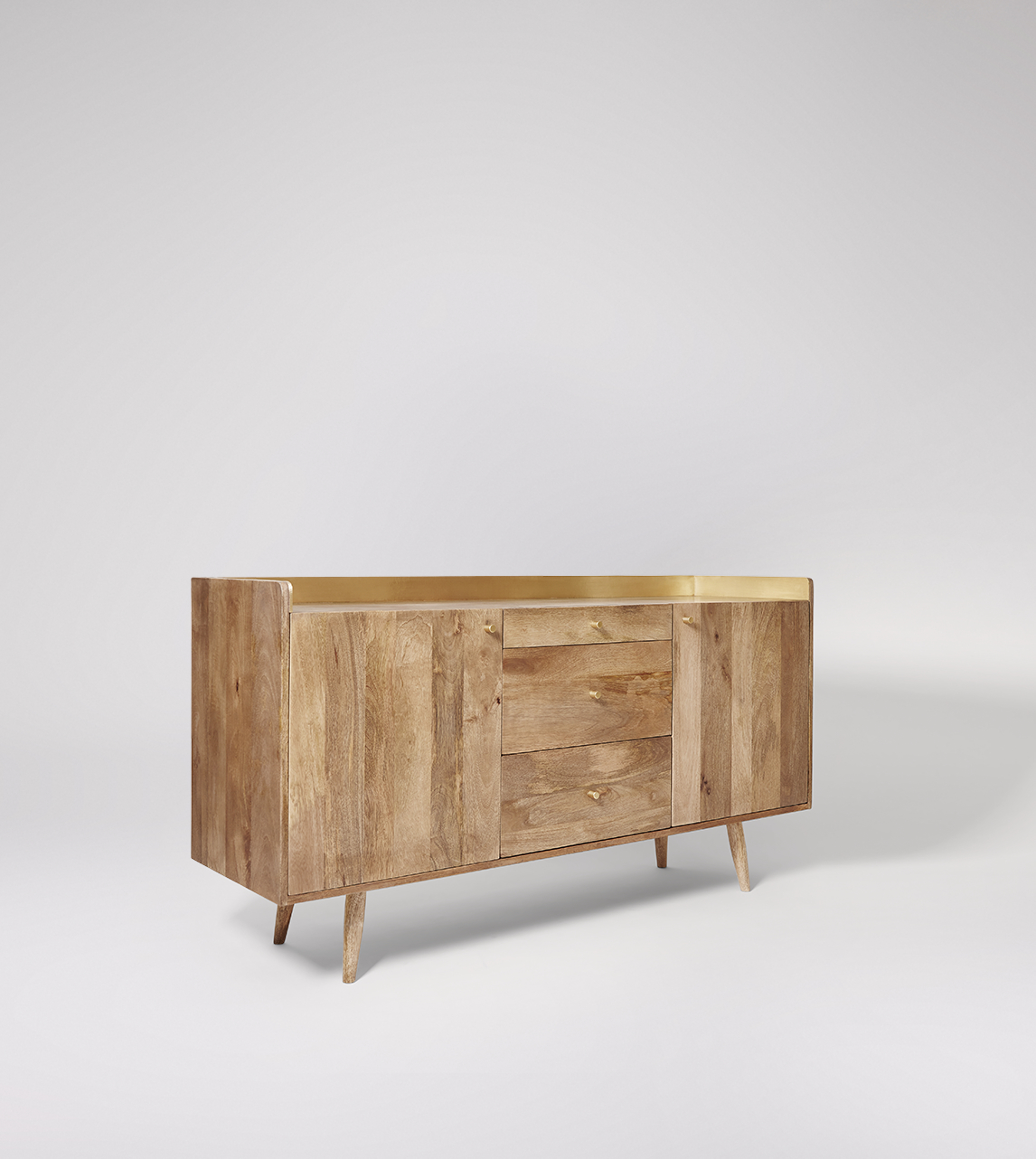 Fresco Sideboard in Brass & Mango Wood | Swoon