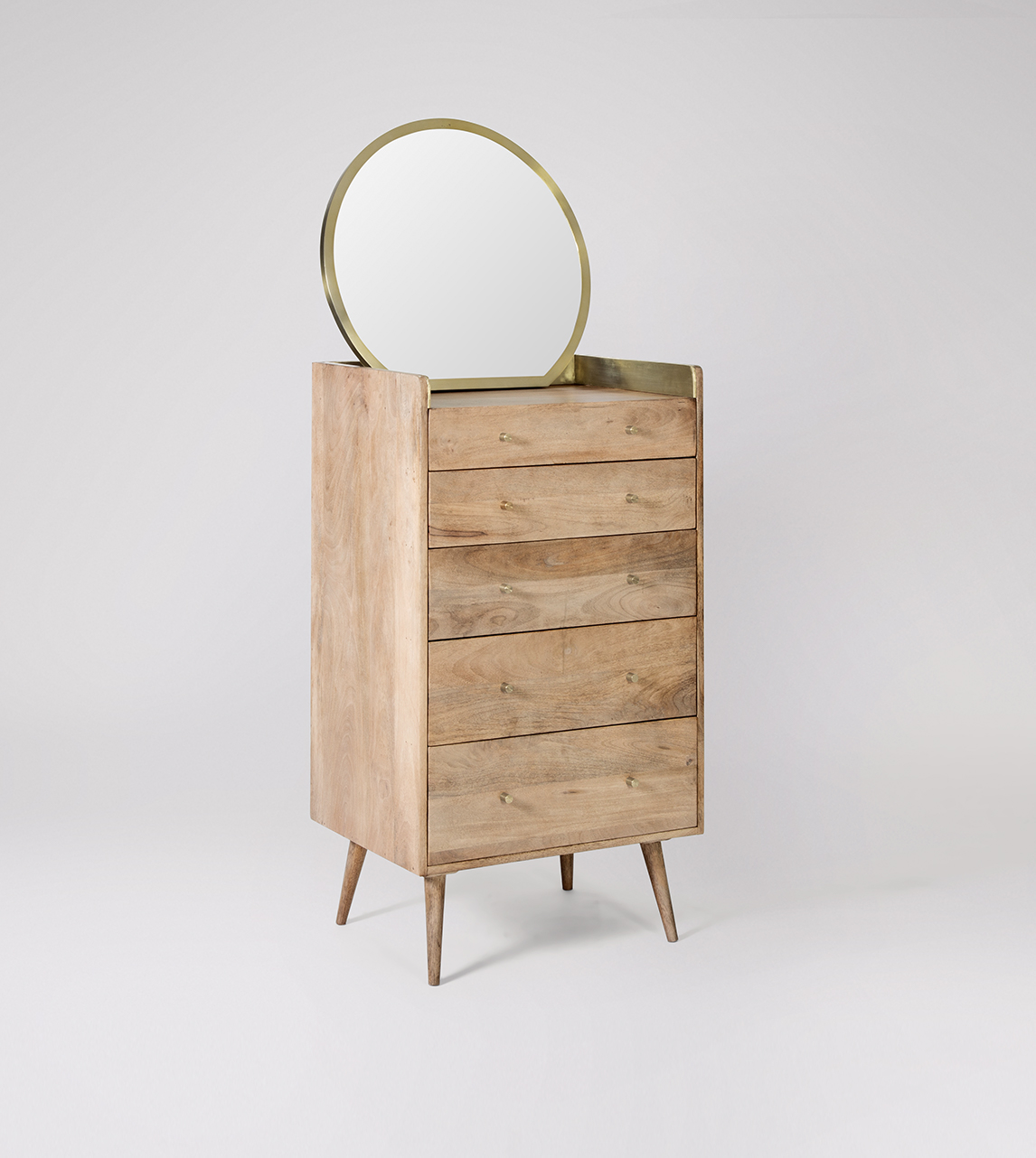 Fresco Five-drawer Tallboy Chest of Drawers, Mid-Century Style in ...