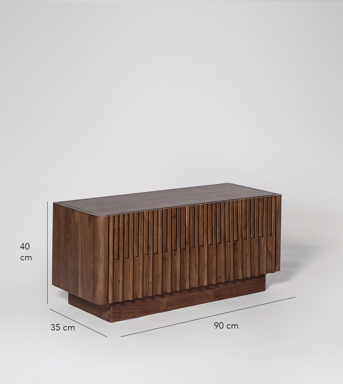 Hampstead Scandi Media Unit in Dark Brown Acacia | Swoon