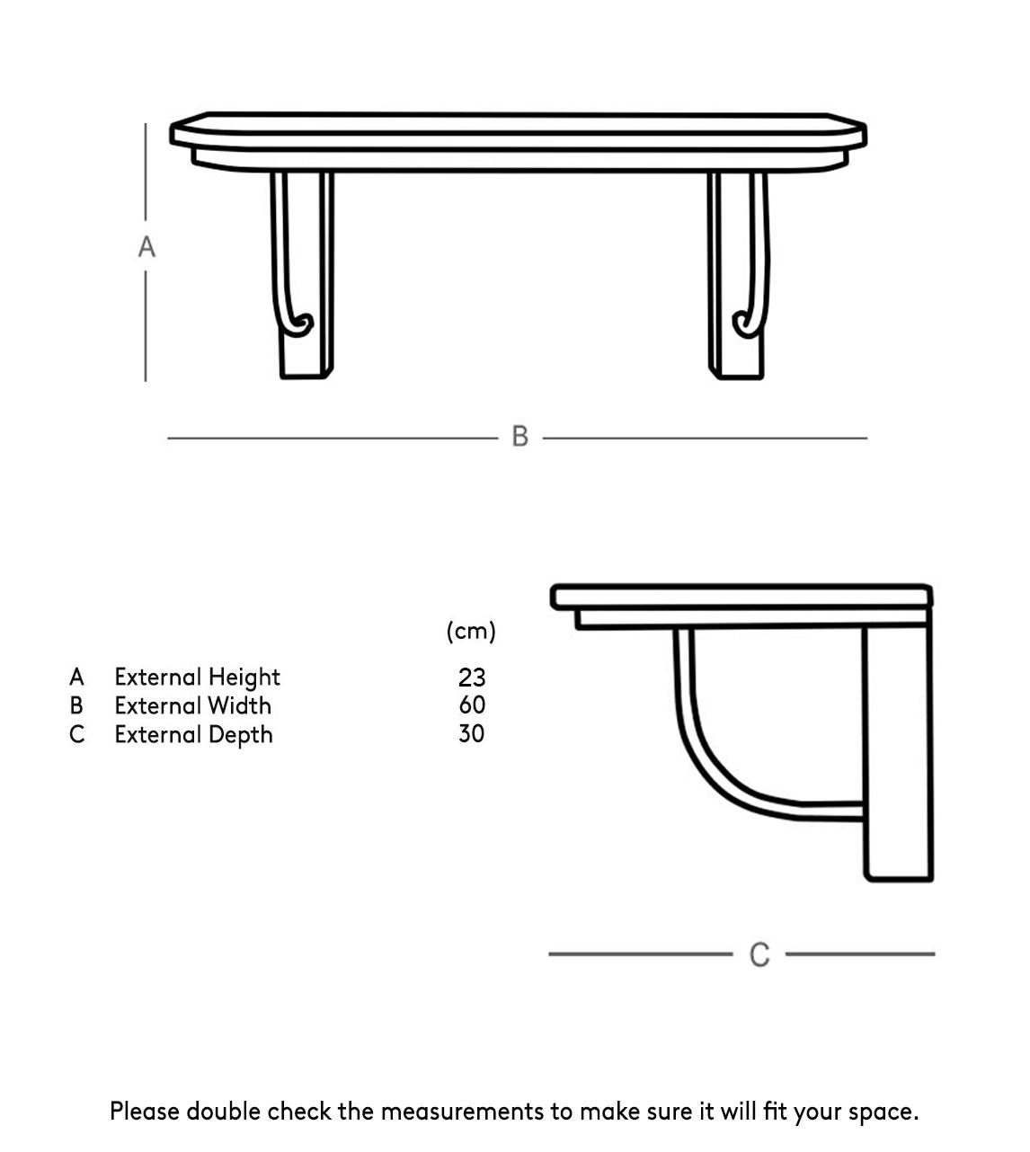 Harpenden Scandi Floating Shelf in White Marble, Tobacco-stained Mango ...