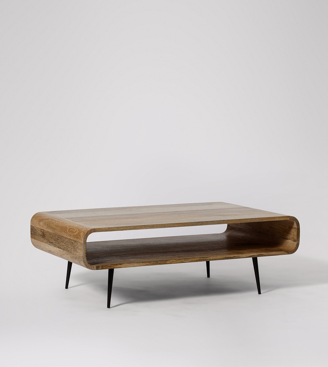 Harring Scandi Coffee Table in Natural Mango Wood & Matt Black | Swoon