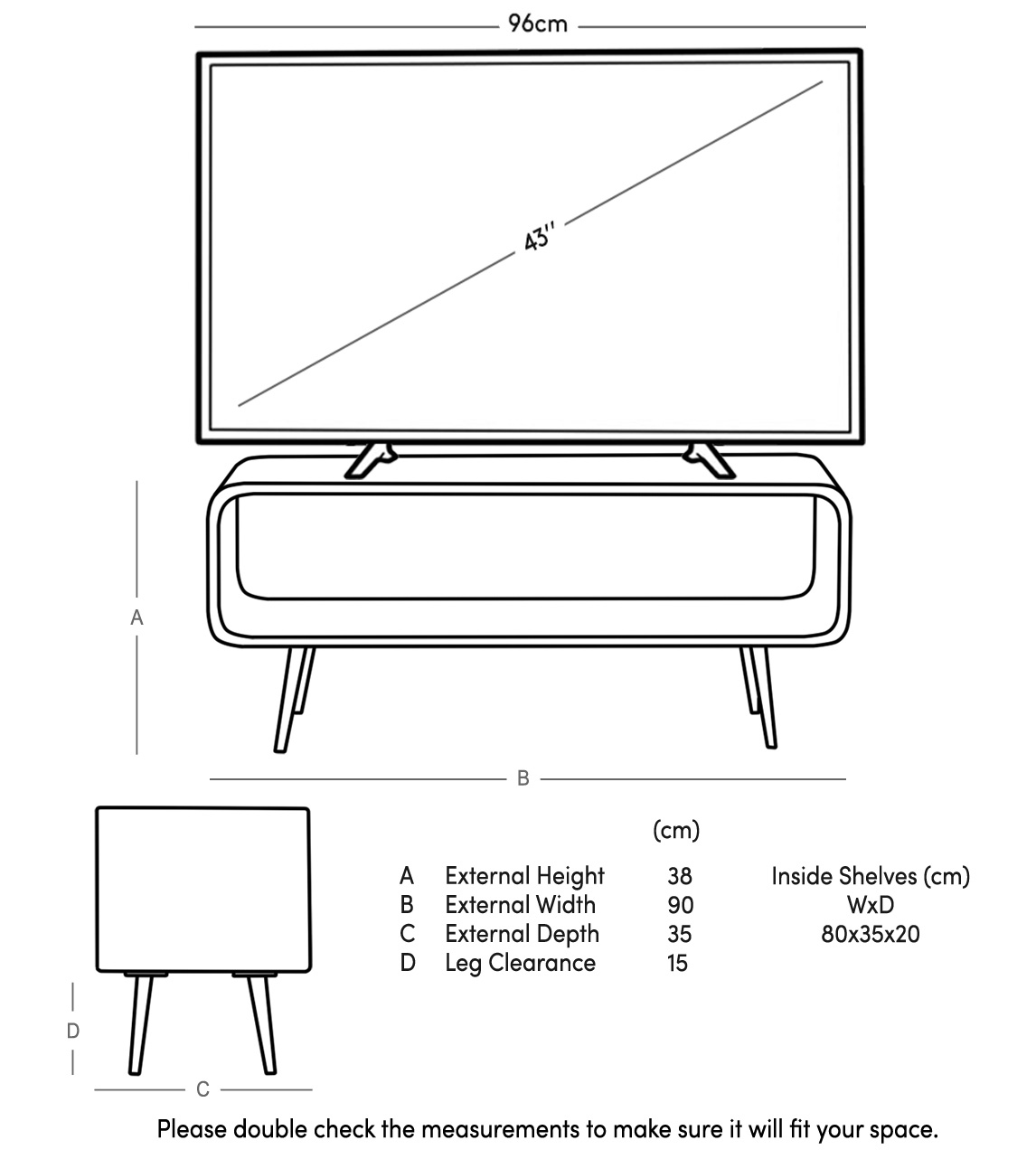 Harring TV Stand in Brass & Dark Brown Acacia | Swoon