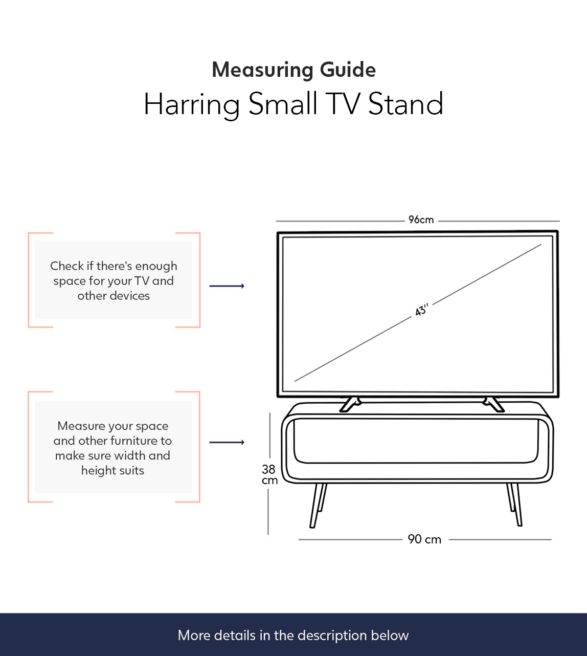 Harring TV Stand in Brass & Dark Brown Acacia | Swoon