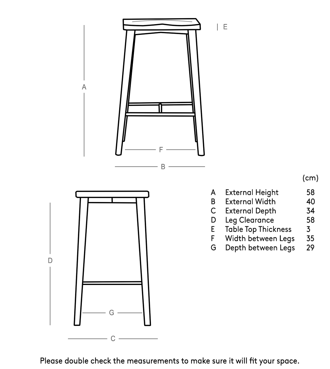 Hewinson Scandi Kitchen Stool in Dark Brown Acacia & Brass-plated Steel ...