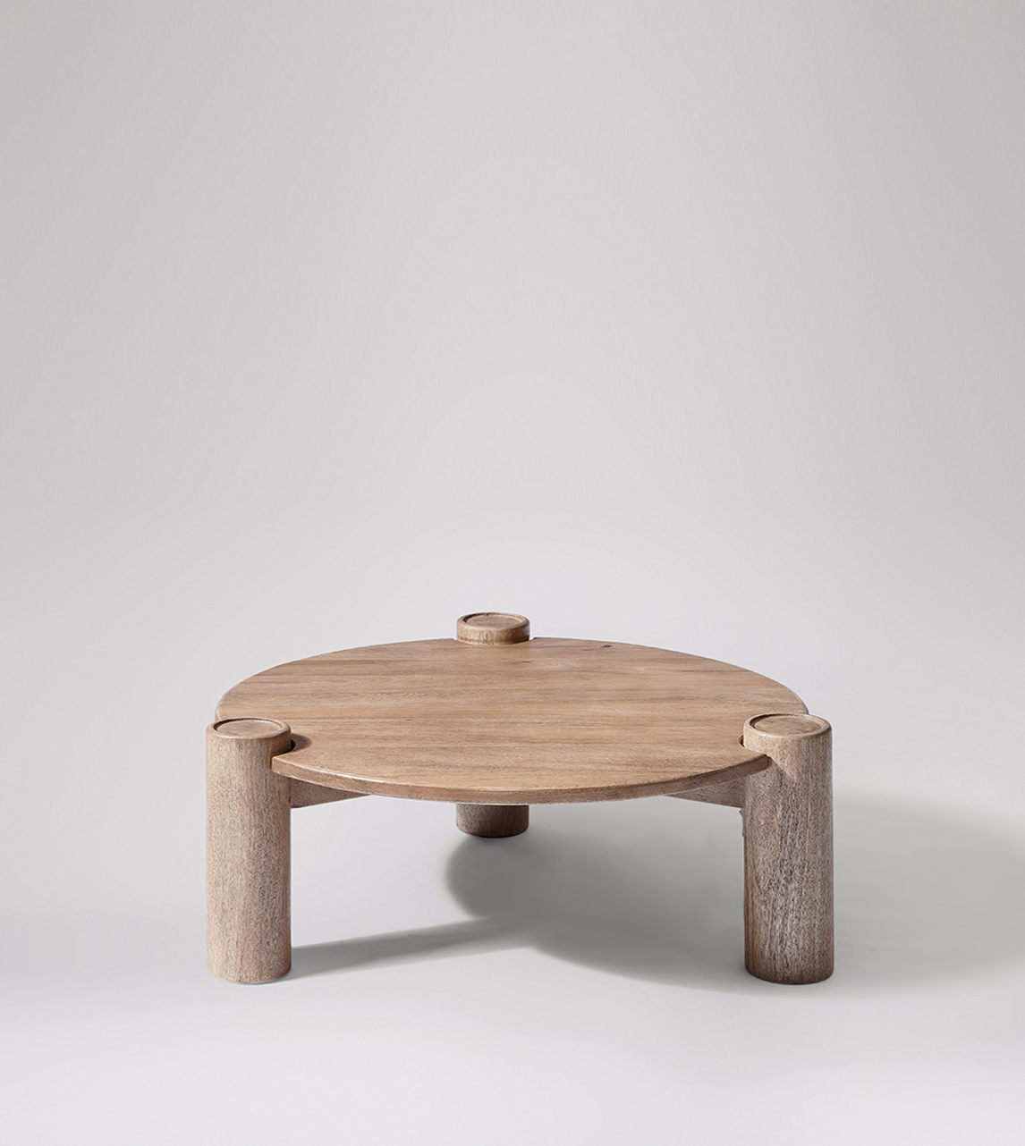 Irwell Maximalist Coffee Table in Natural Oak-Stained Mango Wood | Swoon