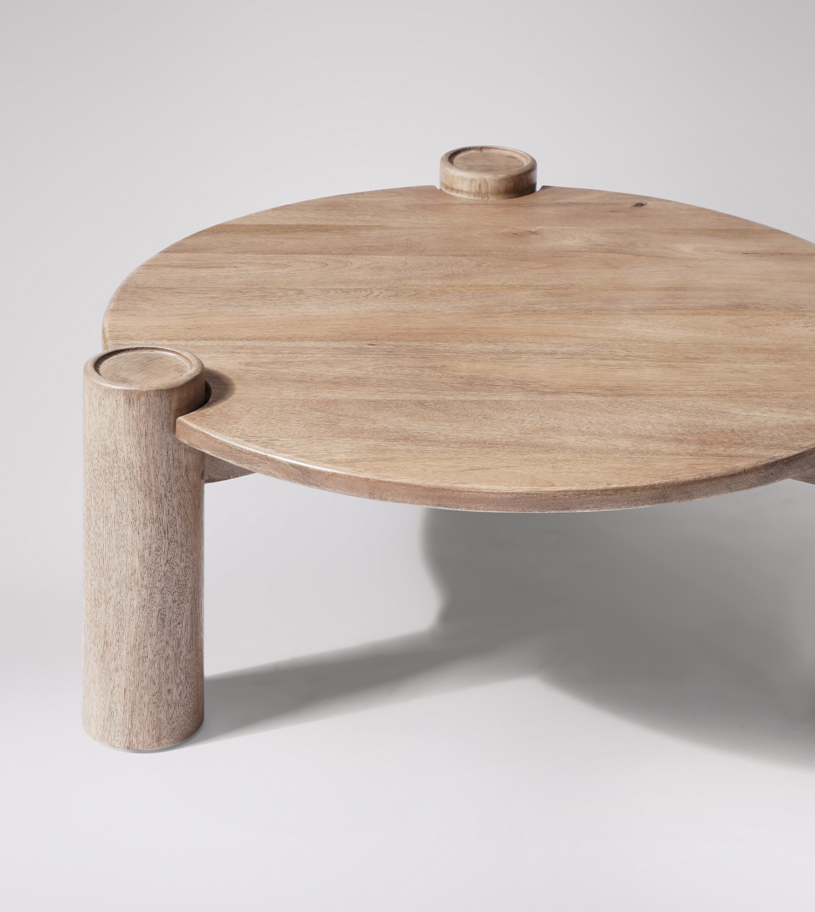 Irwell Maximalist Coffee Table in Natural Oak-Stained Mango Wood | Swoon