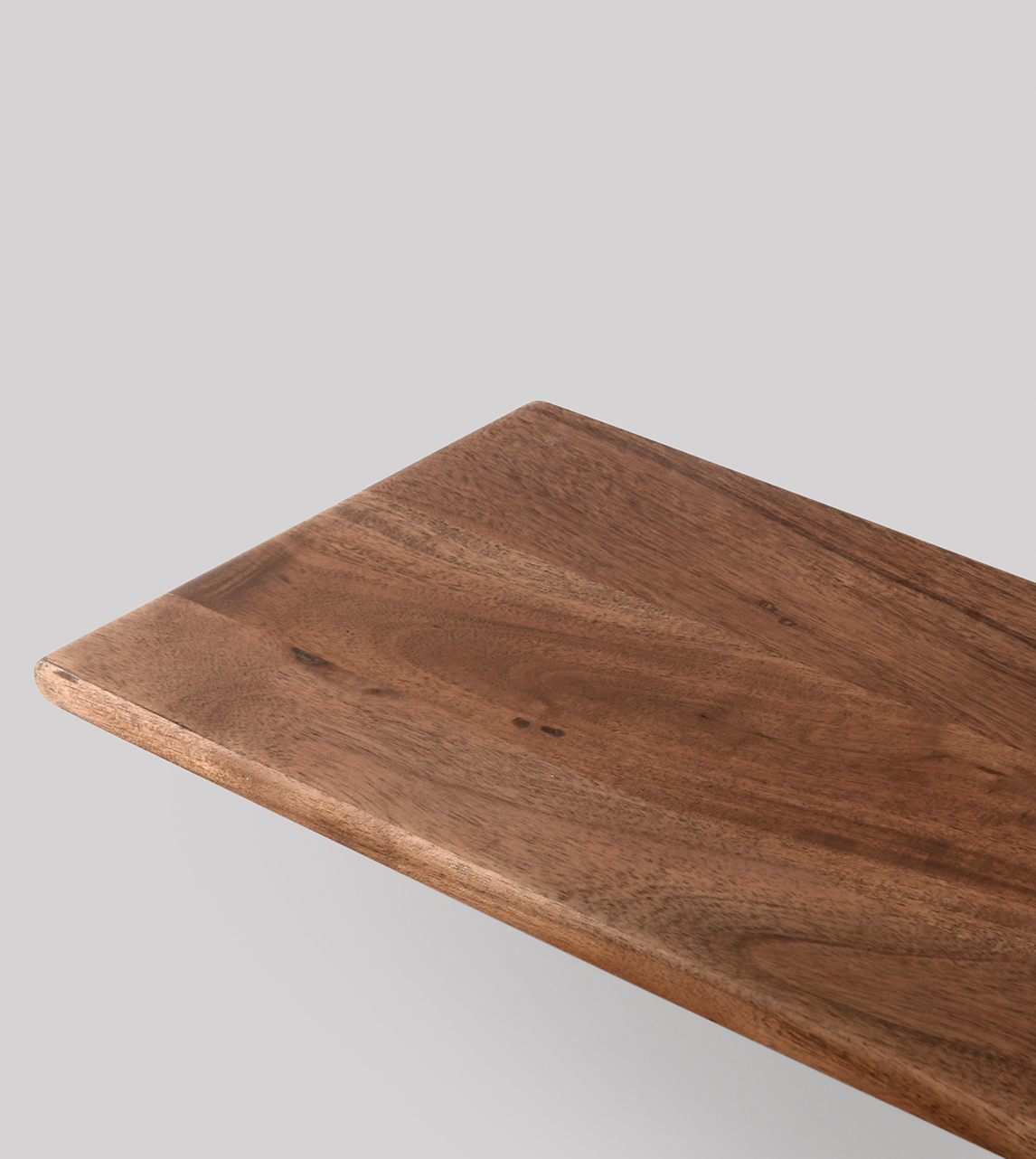 Jackman Contemporary Floating Shelf in Dark Brown Acacia & Matt Black ...