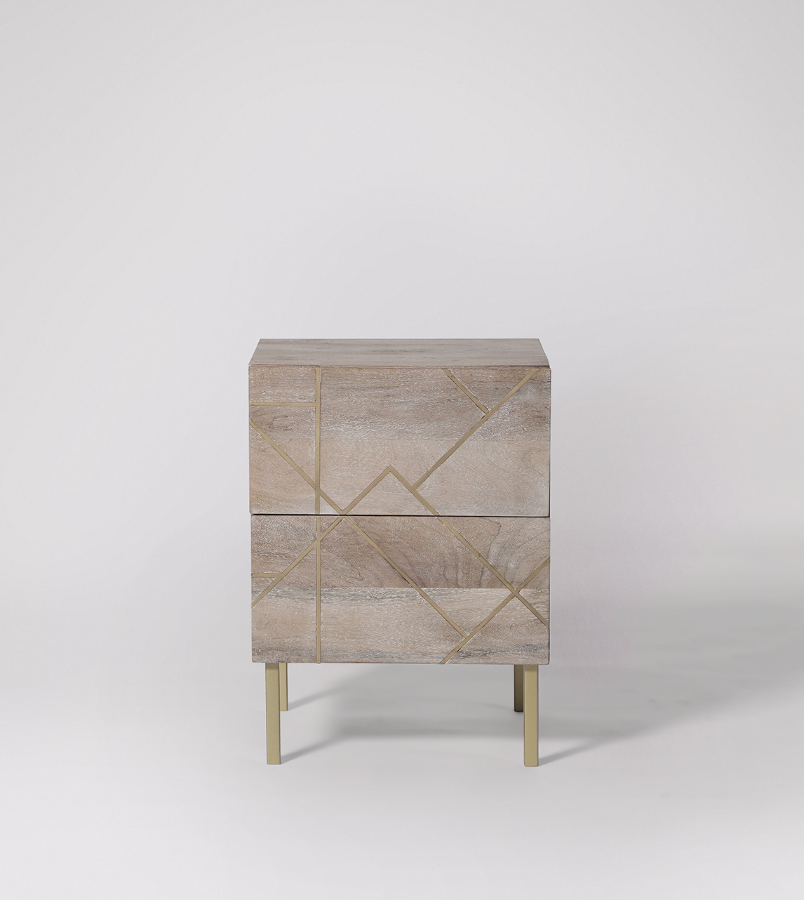 whitewashed bedside table