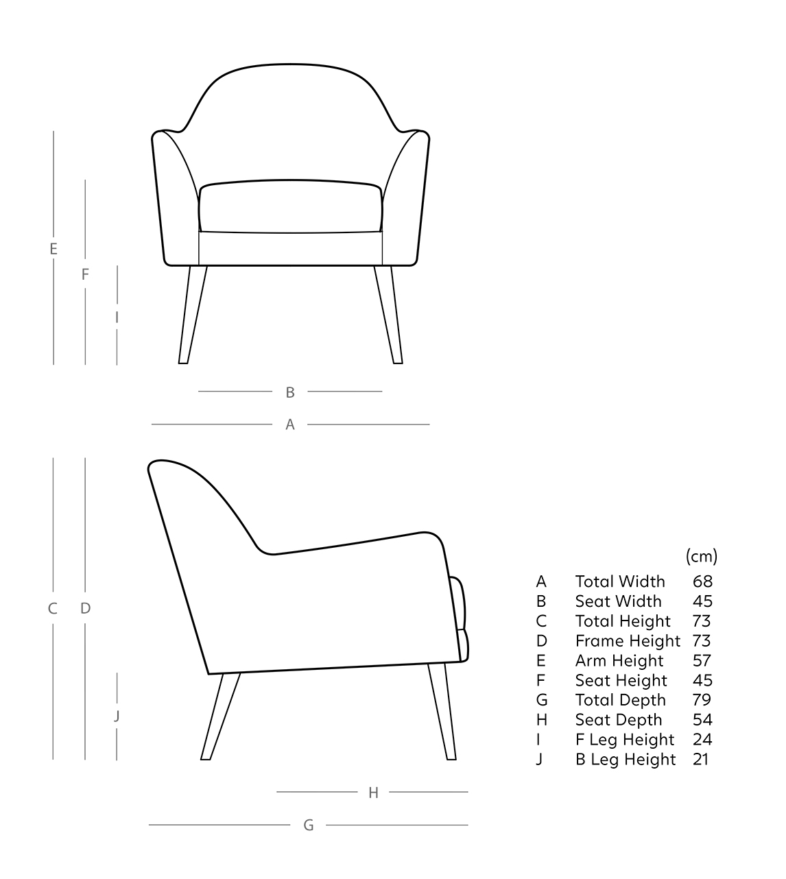Juno Armchair in Tan Smart Leather with Dark Feet | Almost Perfect | Swoon