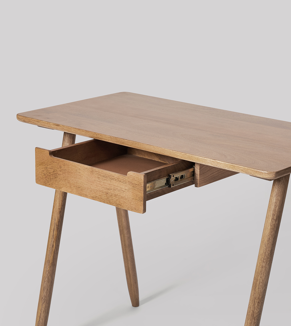 Southwark Contemporary Style Desk in Natural Oak-Stained Mango Wood | Swoon