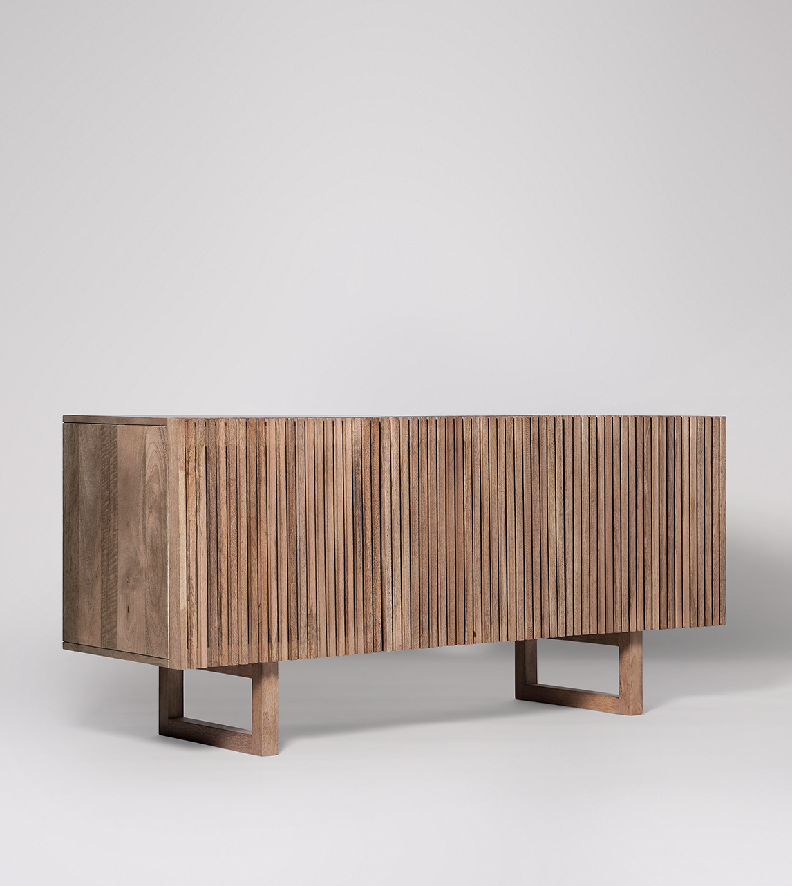 Klaus Mid Century Sideboard in Natural Oak-Stained Mango Wood | Swoon