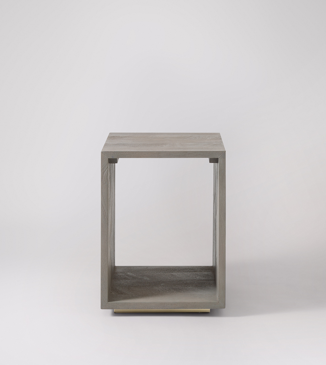 Lansdowne Contemporary Side Table in Sandblasted Grey Mango Wood ...