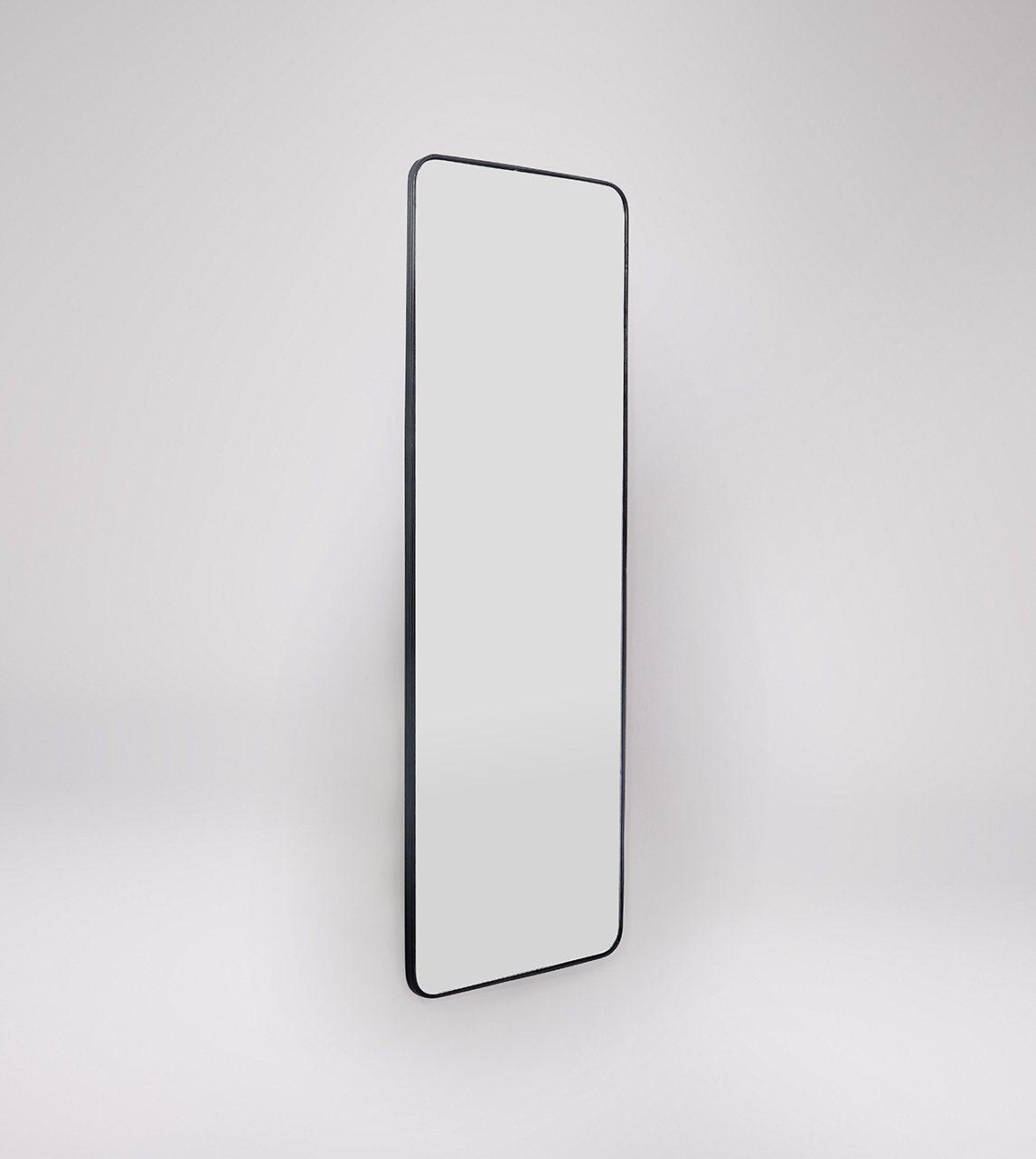 Lark Luxe Mirror in Silver Mirror & Black Steel | Swoon