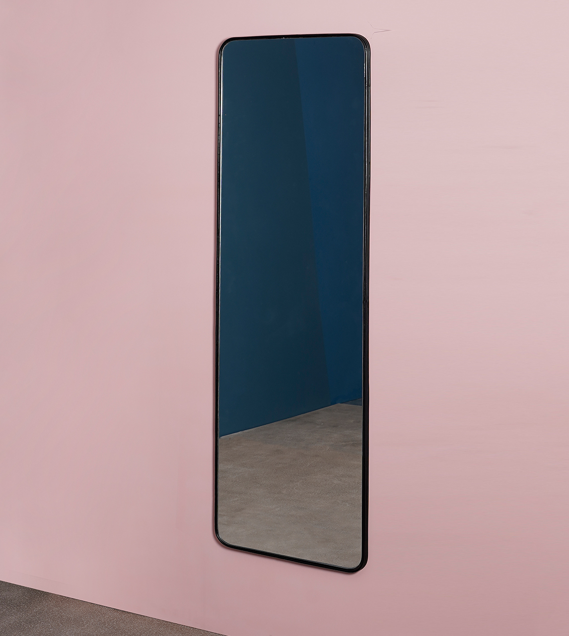 Lark Luxe Mirror in Silver Mirror & Black Steel | Swoon