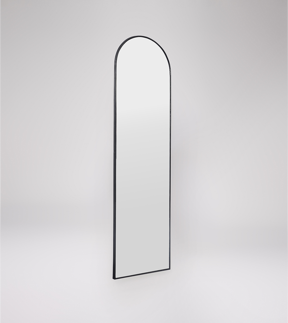 Lark Luxe Mirror in Silver Mirror & Black Steel | Swoon
