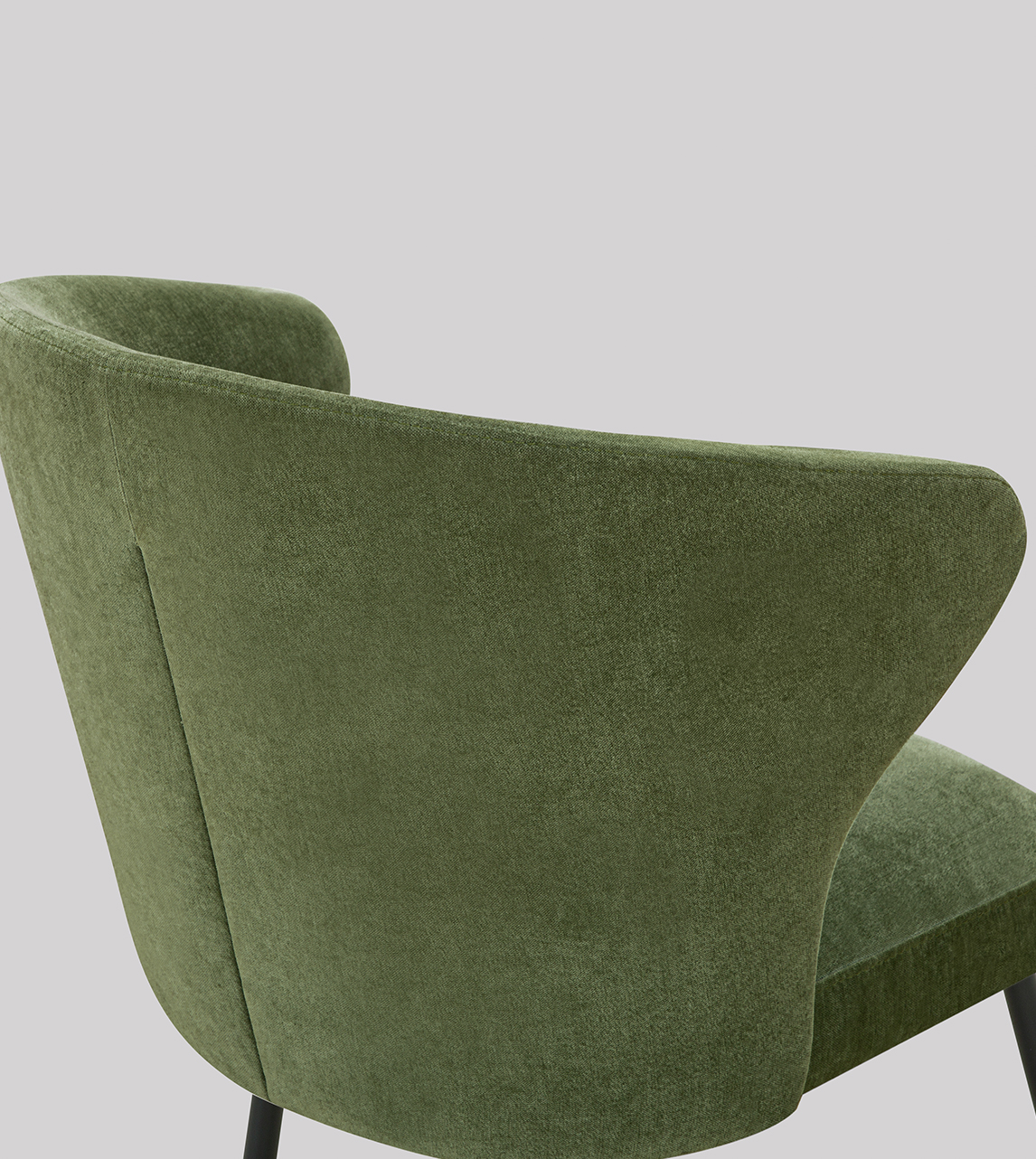 Leto Scandi Dining Chair Pair in Forester Velvet & Matt Black Steel | Swoon