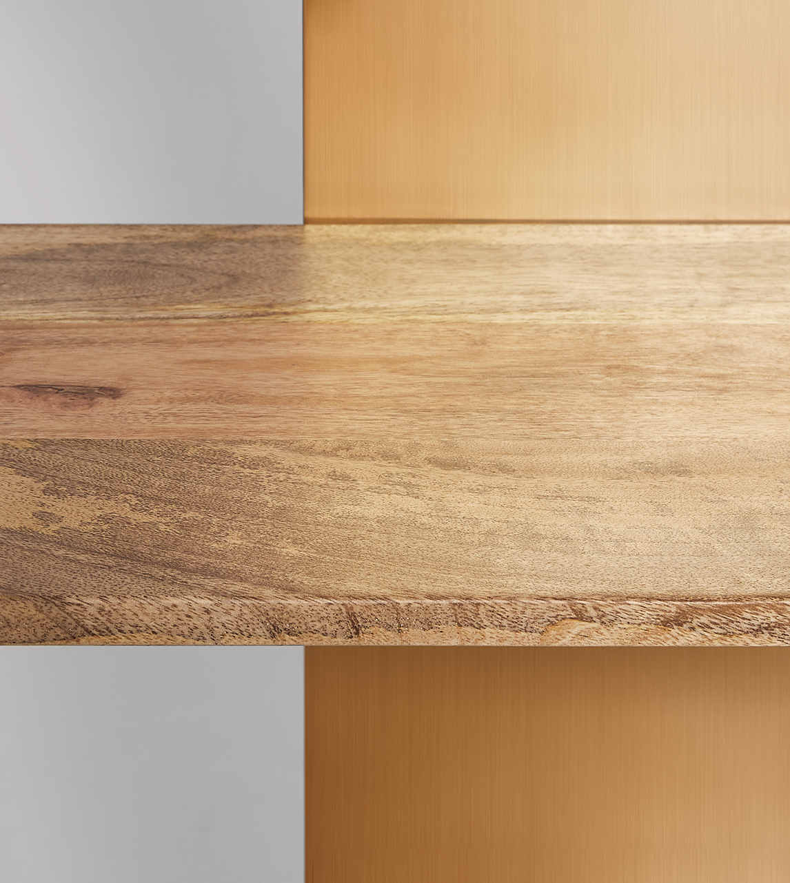 Loretta Contemporary Shelving in Black Steel, Natural Mango Wood ...