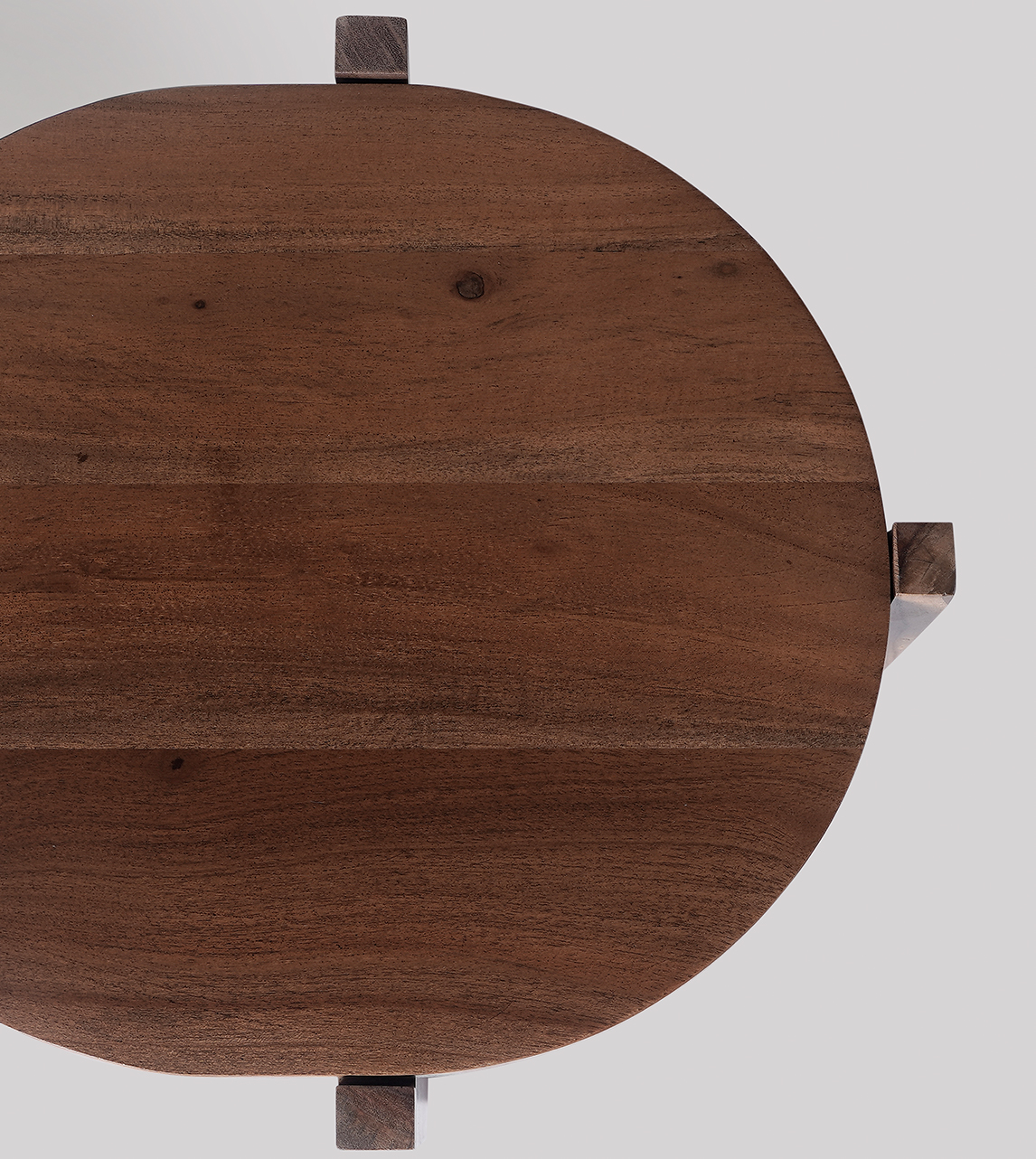 Medway Contemporary Side Table in Dark Brown Acacia | Swoon