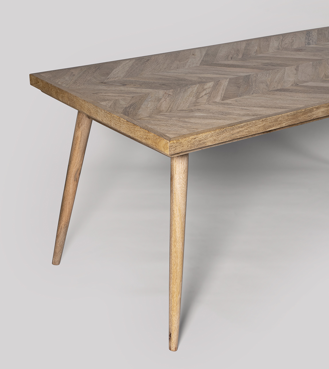 Metz Contemporary Eight-seater Dining Table in Natural Mango Wood | Swoon