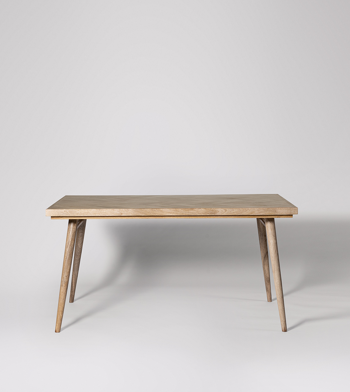 Metz Contemporary Six-seater Dining Table in Natural Mango Wood | Swoon