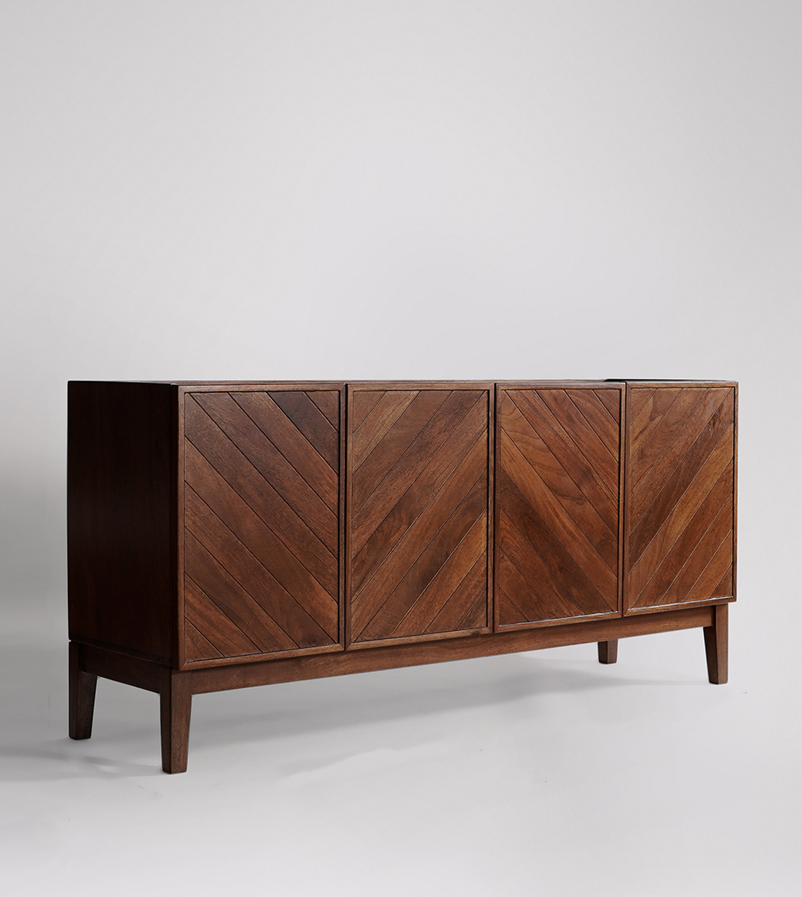 Metz Contemporary Sideboard in Light Brown Mango Wood | Swoon