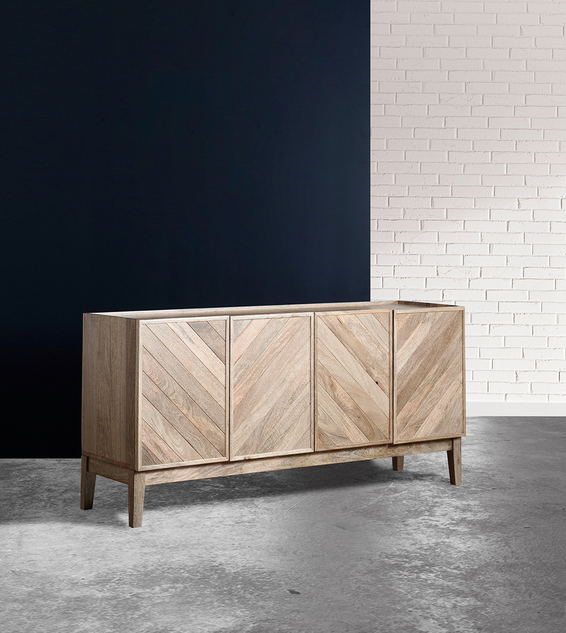 Metz Contemporary Sideboard in Natural Mango Wood | Swoon