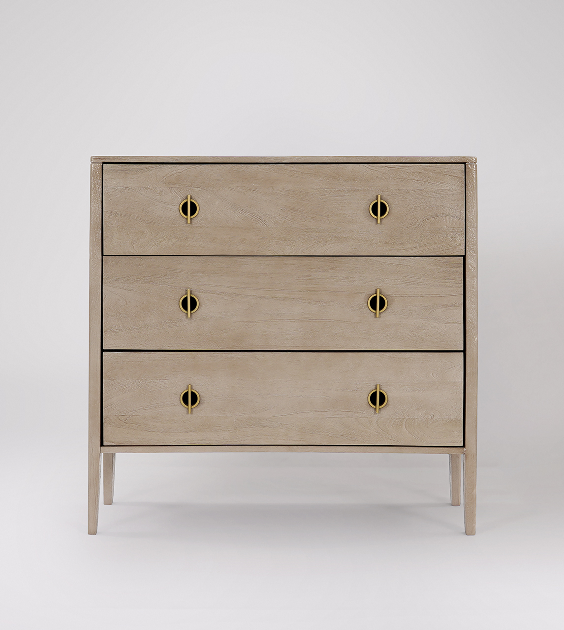 Morse Scandi Three-drawer Chest of Drawers in Sandblasted Grey Mango ...
