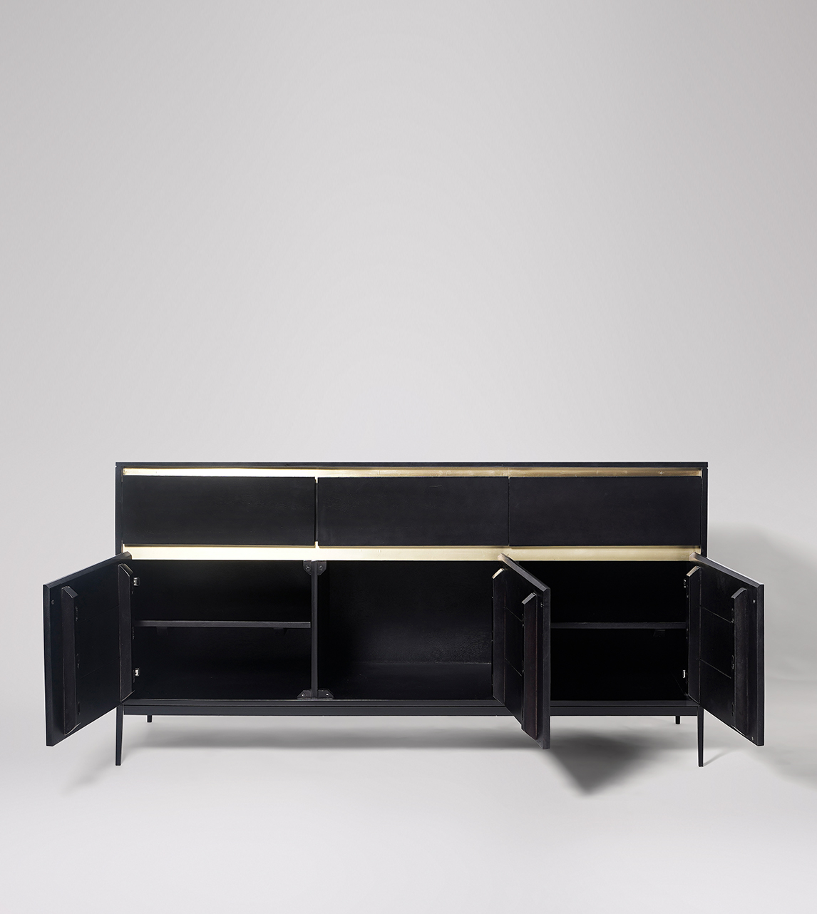 Mosby Contemporary Sideboard in Black Mango Wood | Swoon