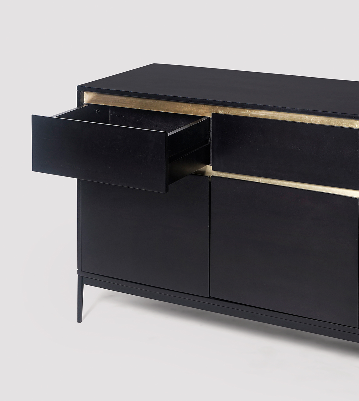 Mosby Contemporary Sideboard in Black Mango Wood | Swoon