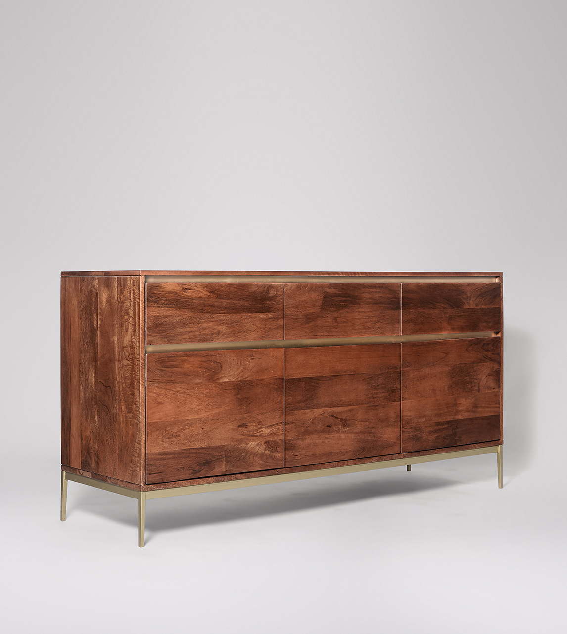Mosby Contemporary Sideboard in Light Brown Mango Wood | Swoon