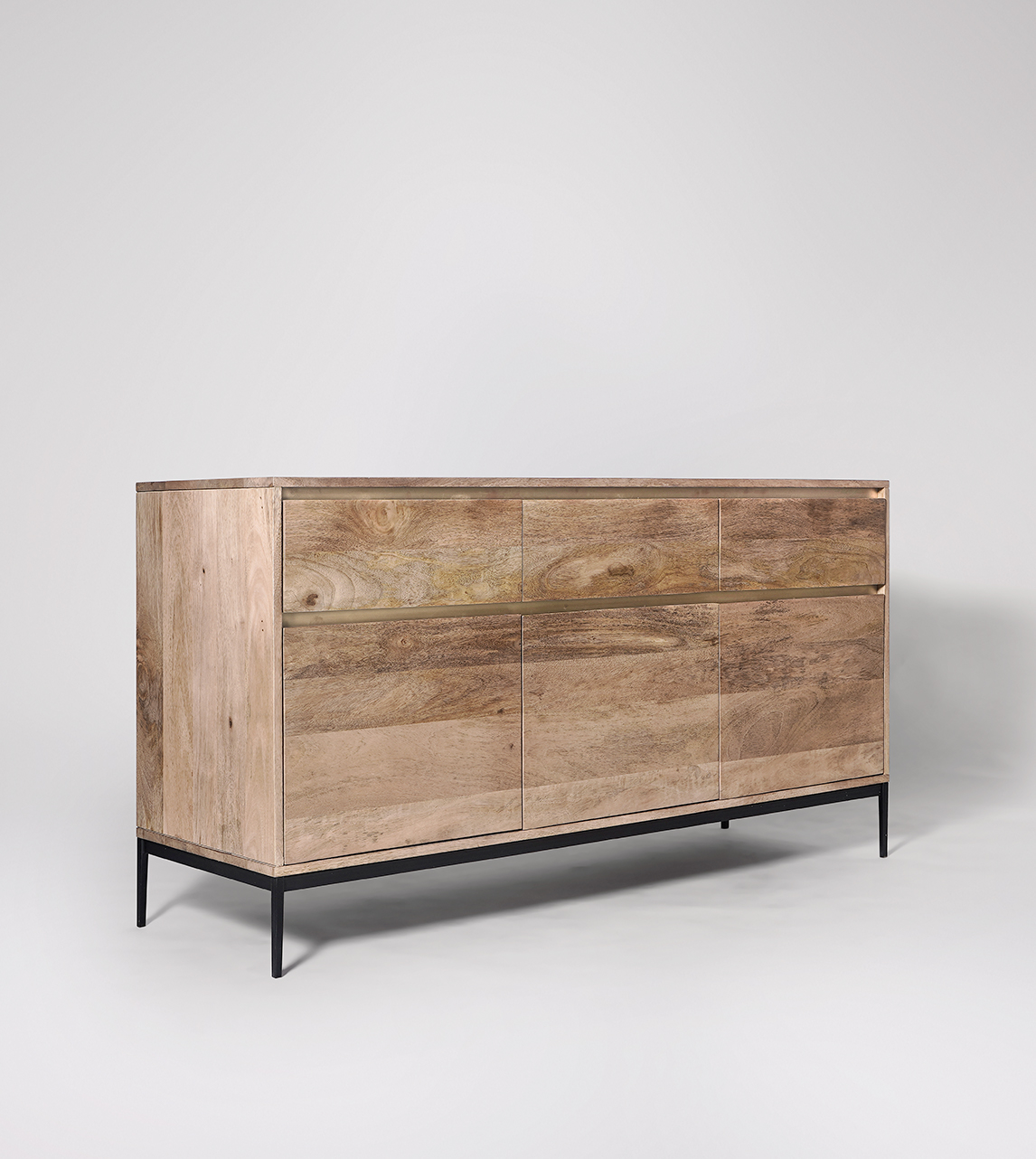 Mosby Contemporary Sideboard in Natural Oak-Stained Mango Wood | Swoon