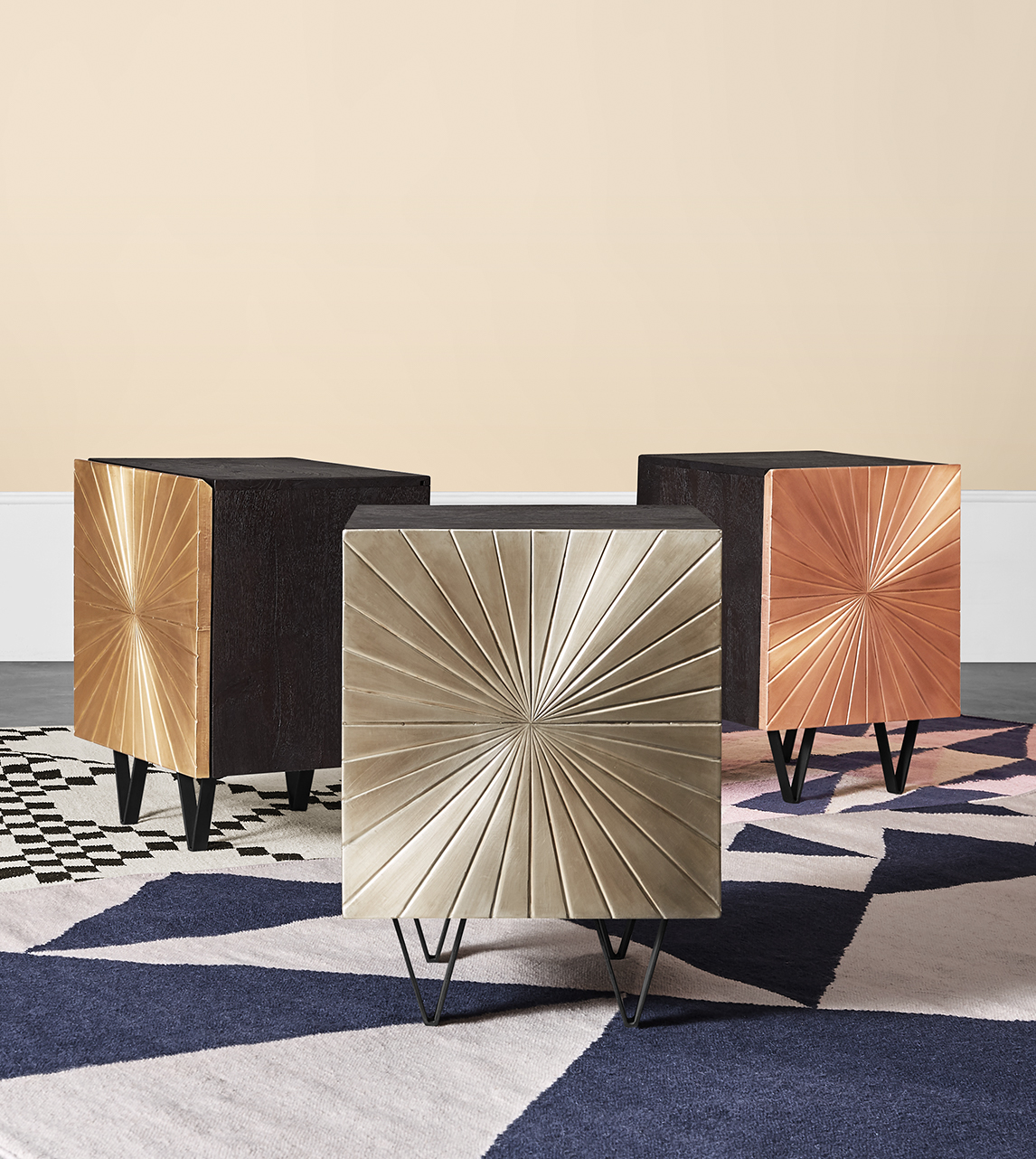 Ziggy Bedside Table, Contemporary Style in Silver | Swoon