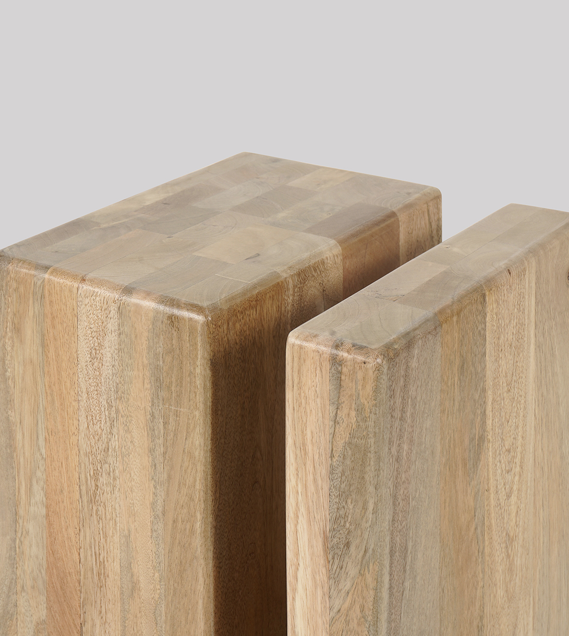 Nene Scandi Side Table in Natural Oak-Stained Mango Wood | Swoon