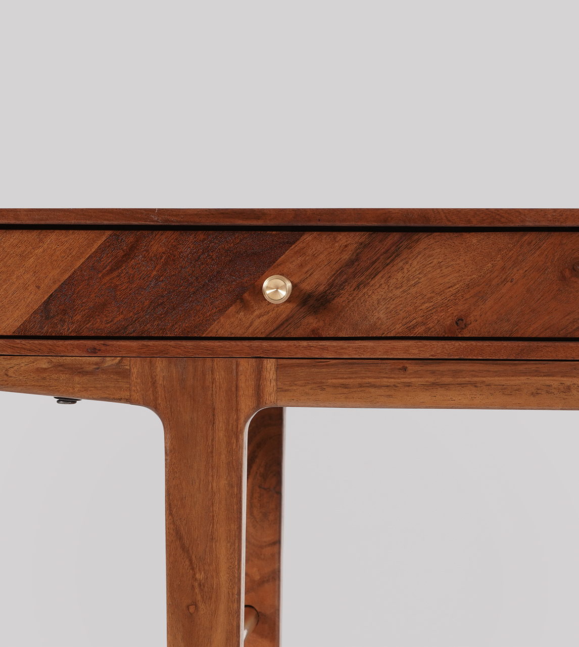 Noah Mid-Century Console Table in Dark Brown Acacia | Swoon