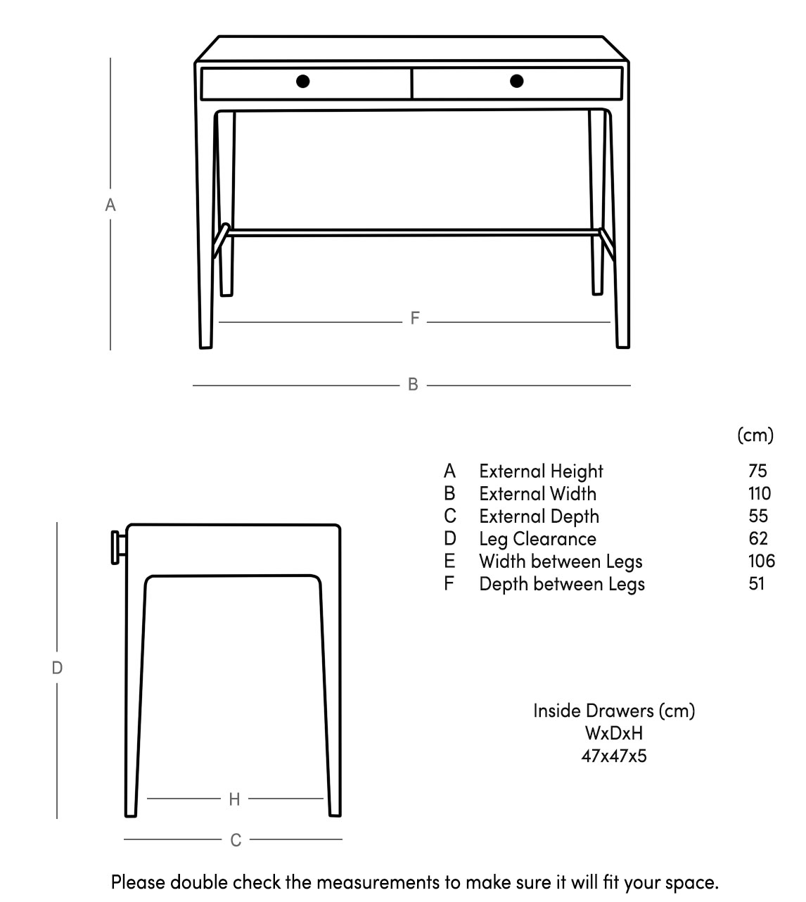 Nyhavn Mid-Century Scandi Desk in Natural Mango Wood & Brass | Swoon