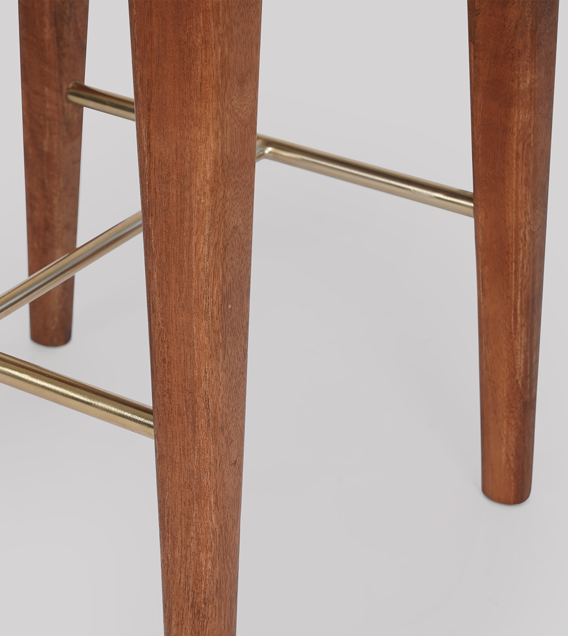 Nyhavn Mid Century Kitchen Stools, Set of Two in Light Brown Mango Wood ...